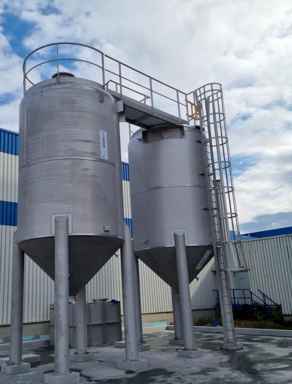 2 Inox opslagsilo